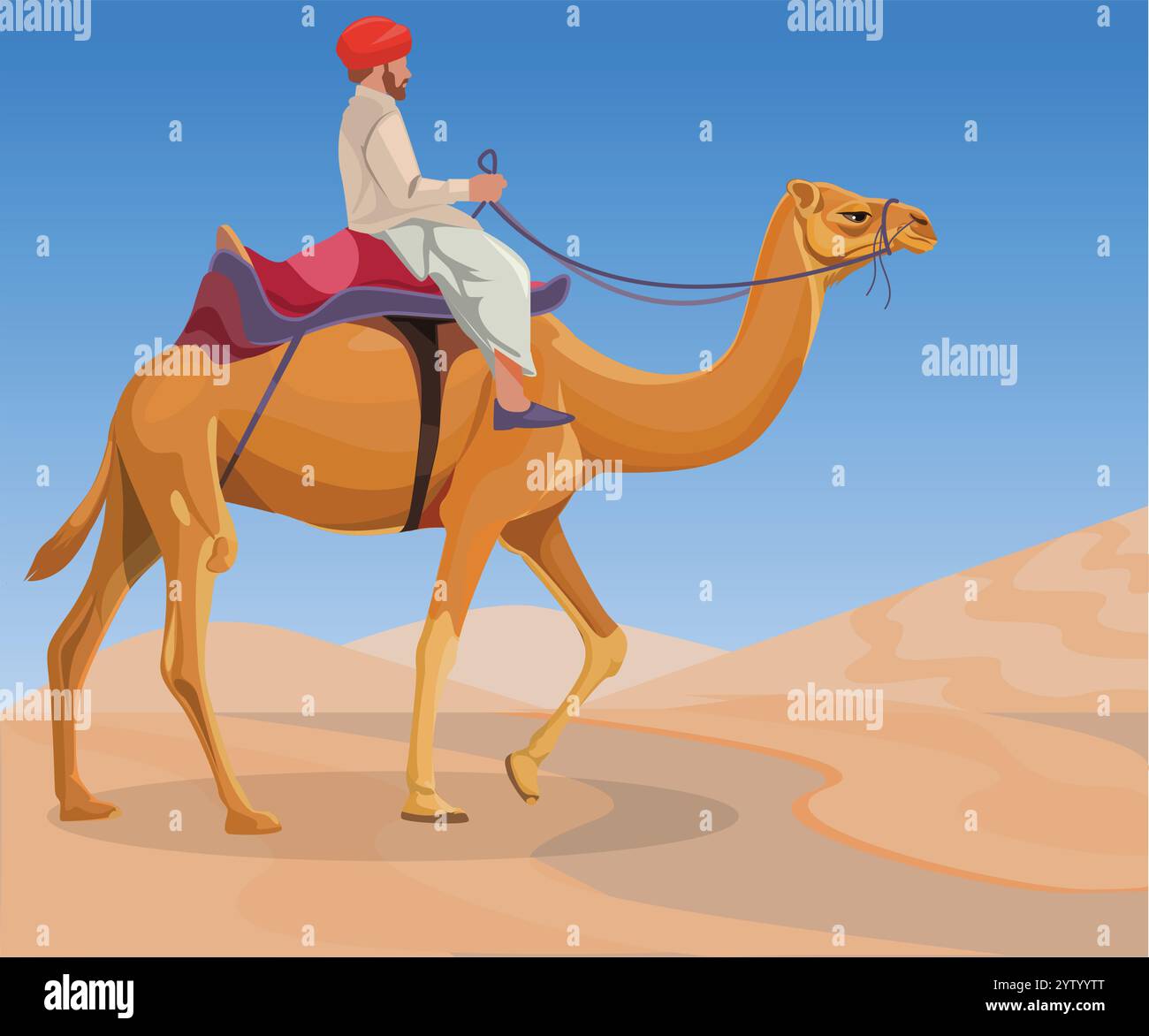 Bedouin man in traditional dress Stock Vector Images - Alamy