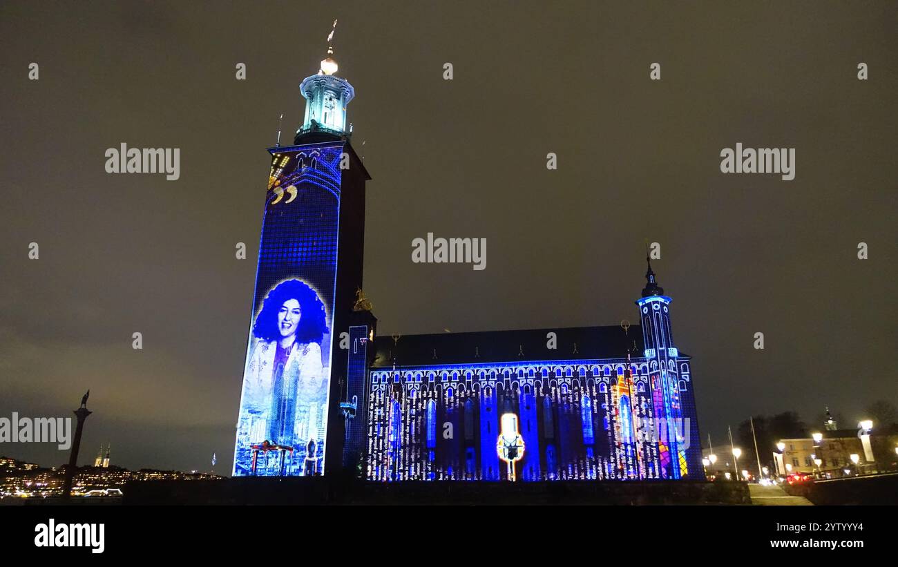 Stockholm, Sweden, December 7, 2024. Art installation dedicated to ...