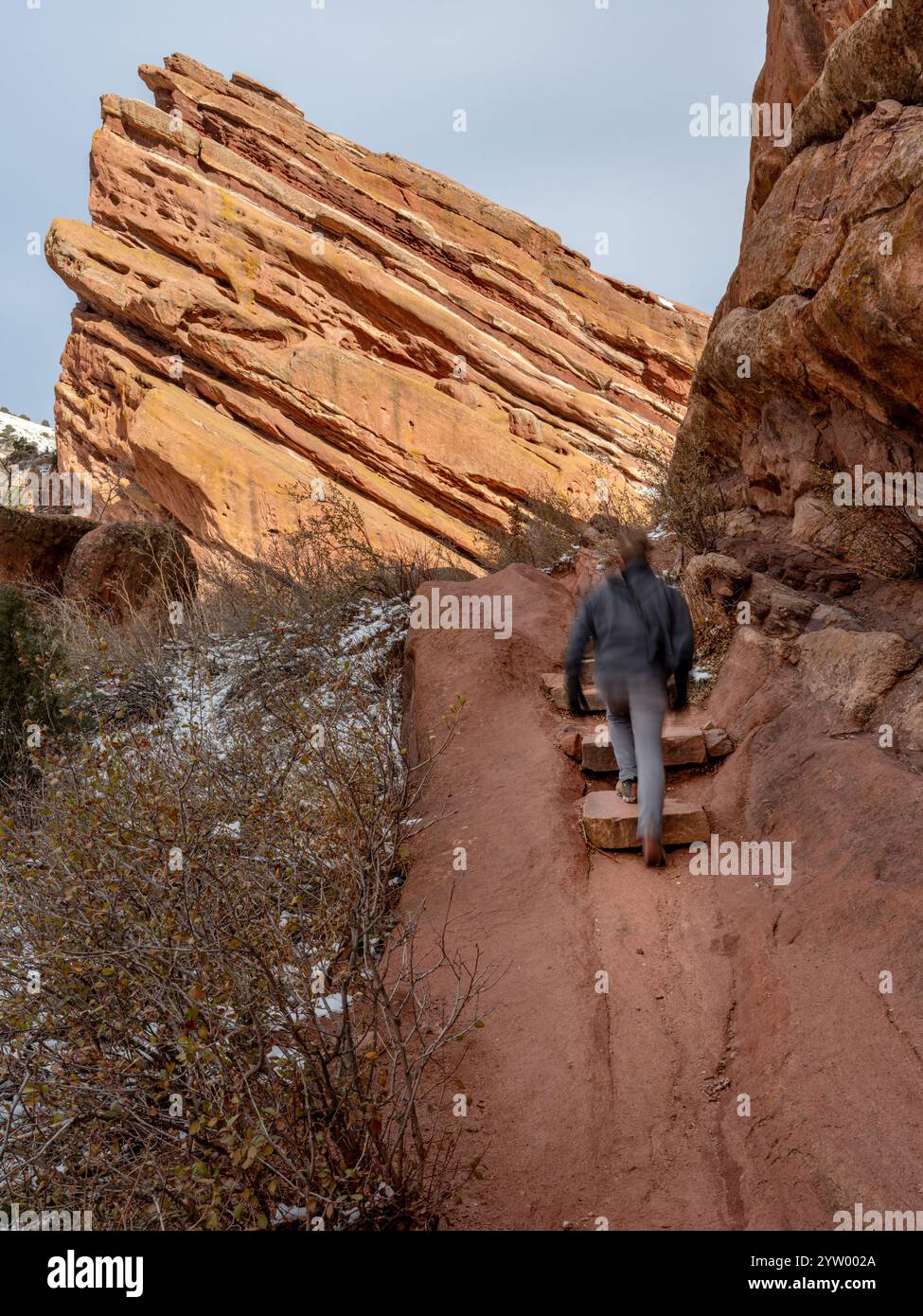 Hiker walks through Redrock’s Colorado up stairs Stock Photo - Alamy