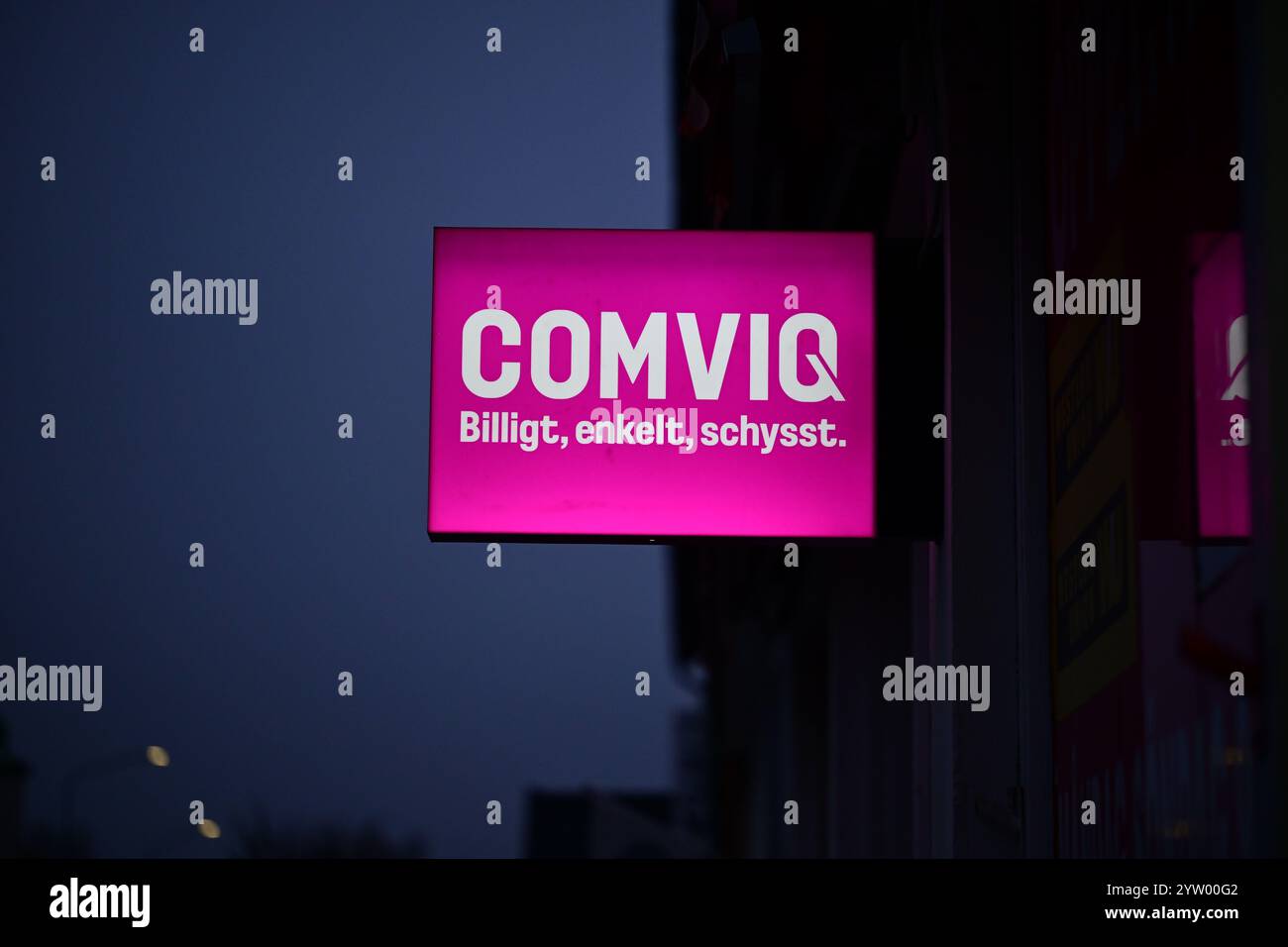 Markaryd, Småland, Sweden. December 3 2024. Comviq logo Stock Photo - Alamy