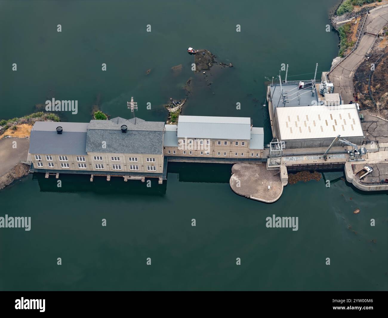 Aerial view of Swan falls Dam on Idaho’s Snake River Stock Photo - Alamy