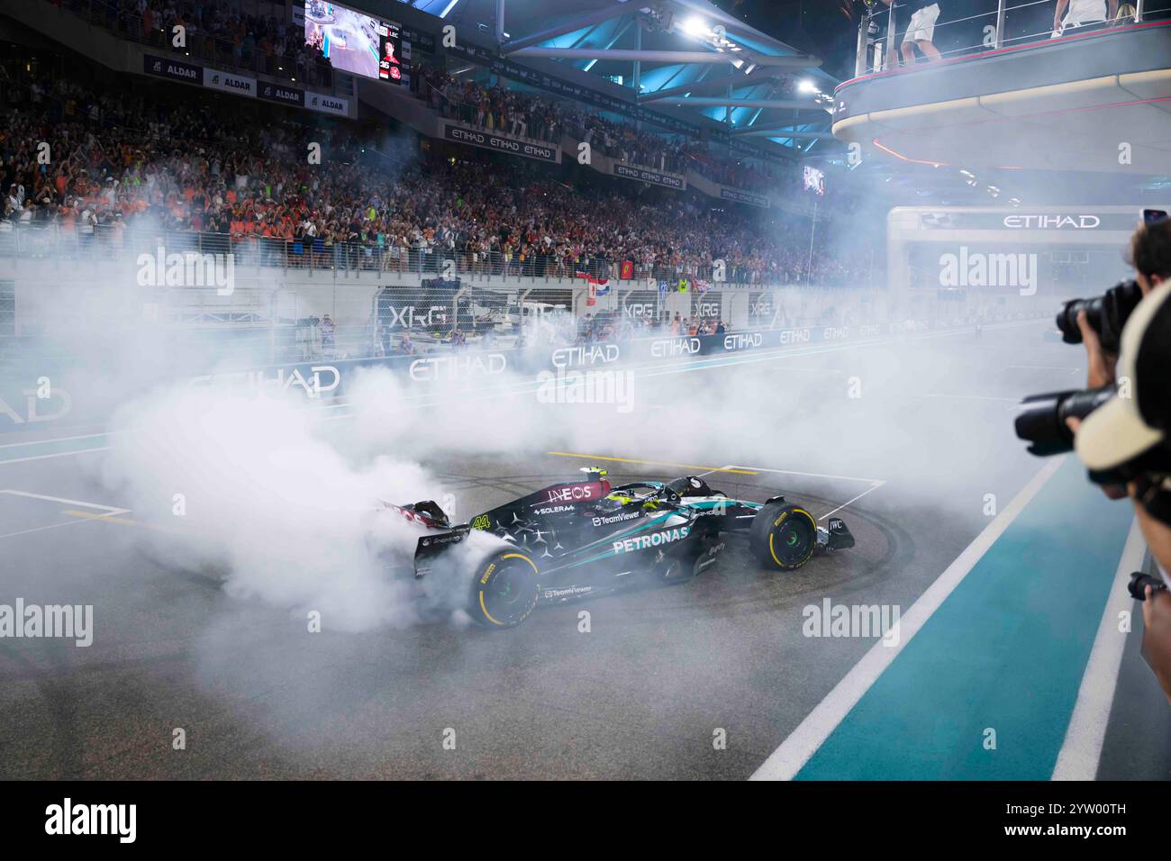 Abu Dhabi, UAE. 08th Dec 2024. Lewis Hamilton of Mercedes-AMG Petronas ...