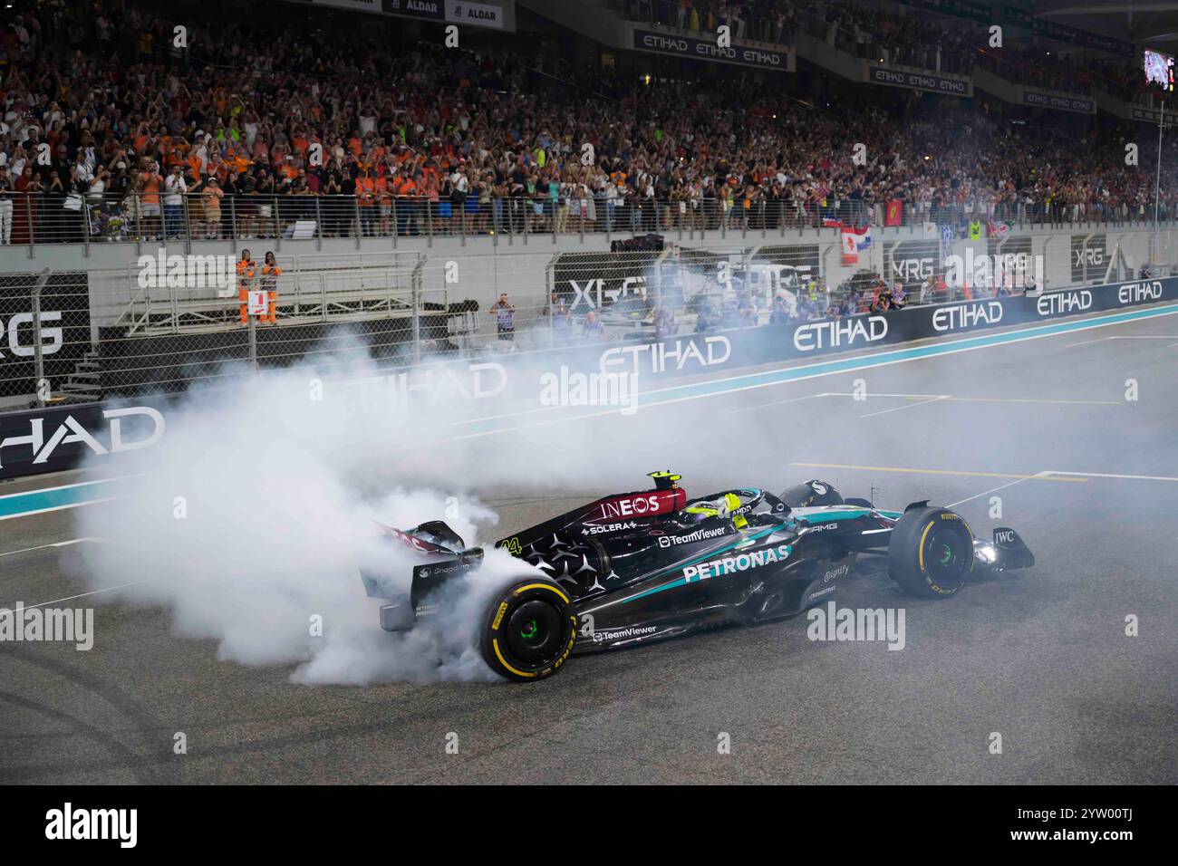 Abu Dhabi, UAE. 08th Dec 2024. Lewis Hamilton of Mercedes-AMG Petronas ...