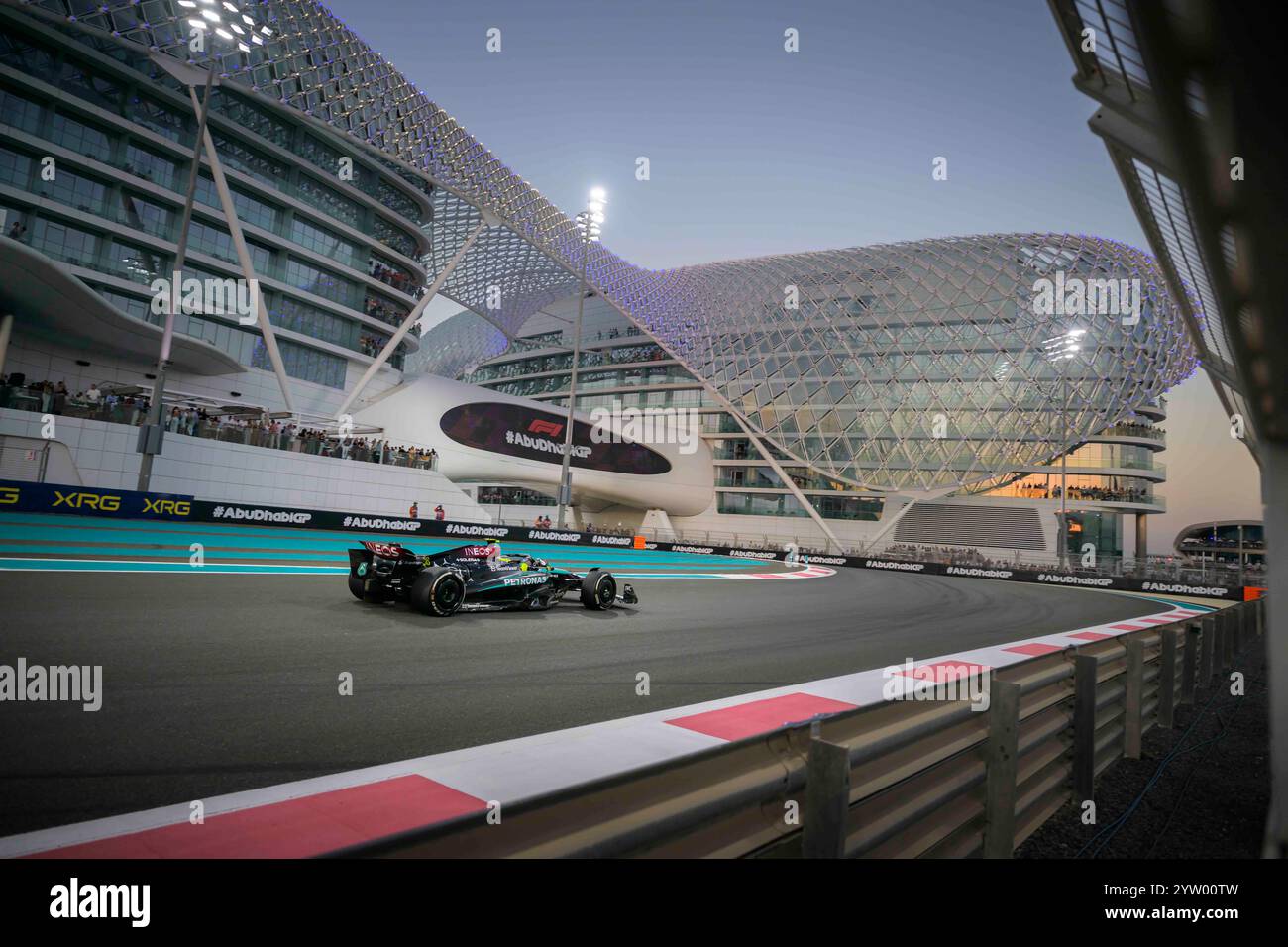 Abu Dhabi, UAE. 08th Dec 2024. Lewis Hamilton of Mercedes-AMG Petronas ...
