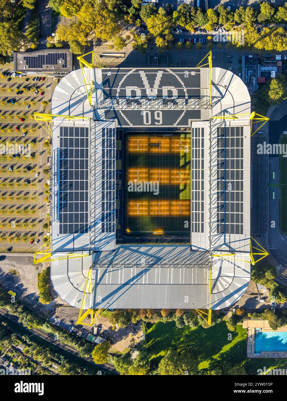 Aerial view, Signal Iduna Park, also Westfalenstadion, soccer stadium ...