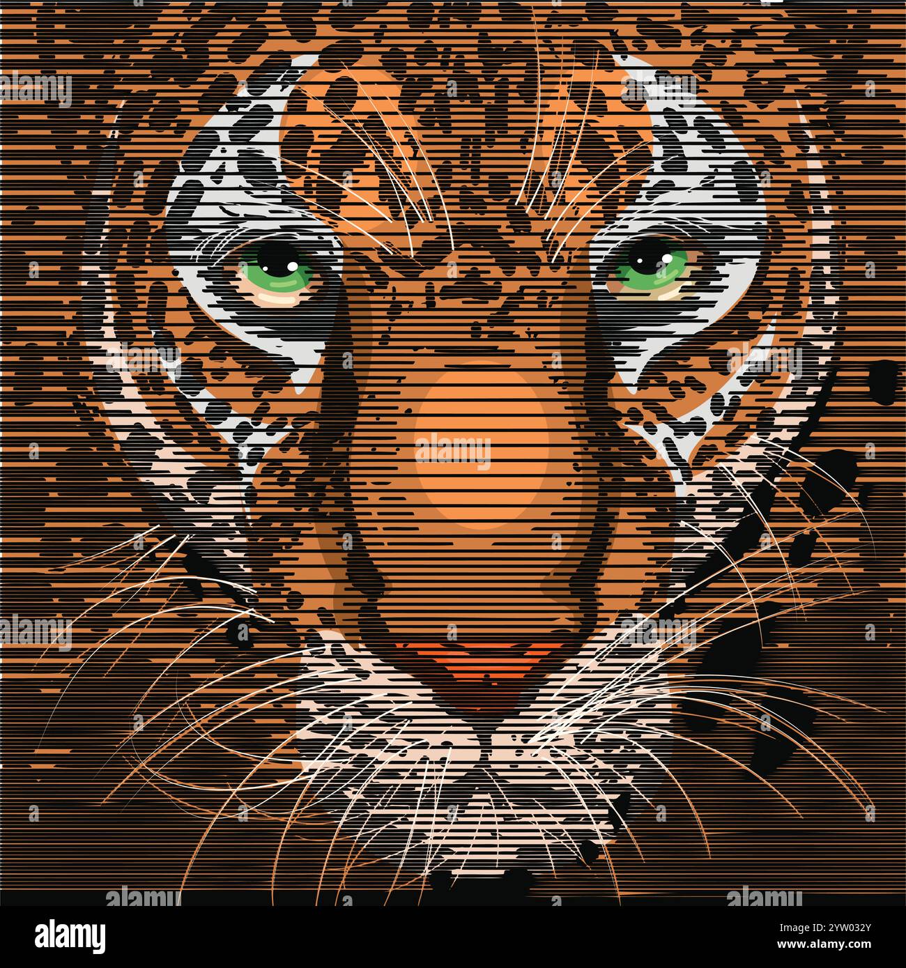 tiger graphic style vector illustration Stock Vector Image & Art - Alamy