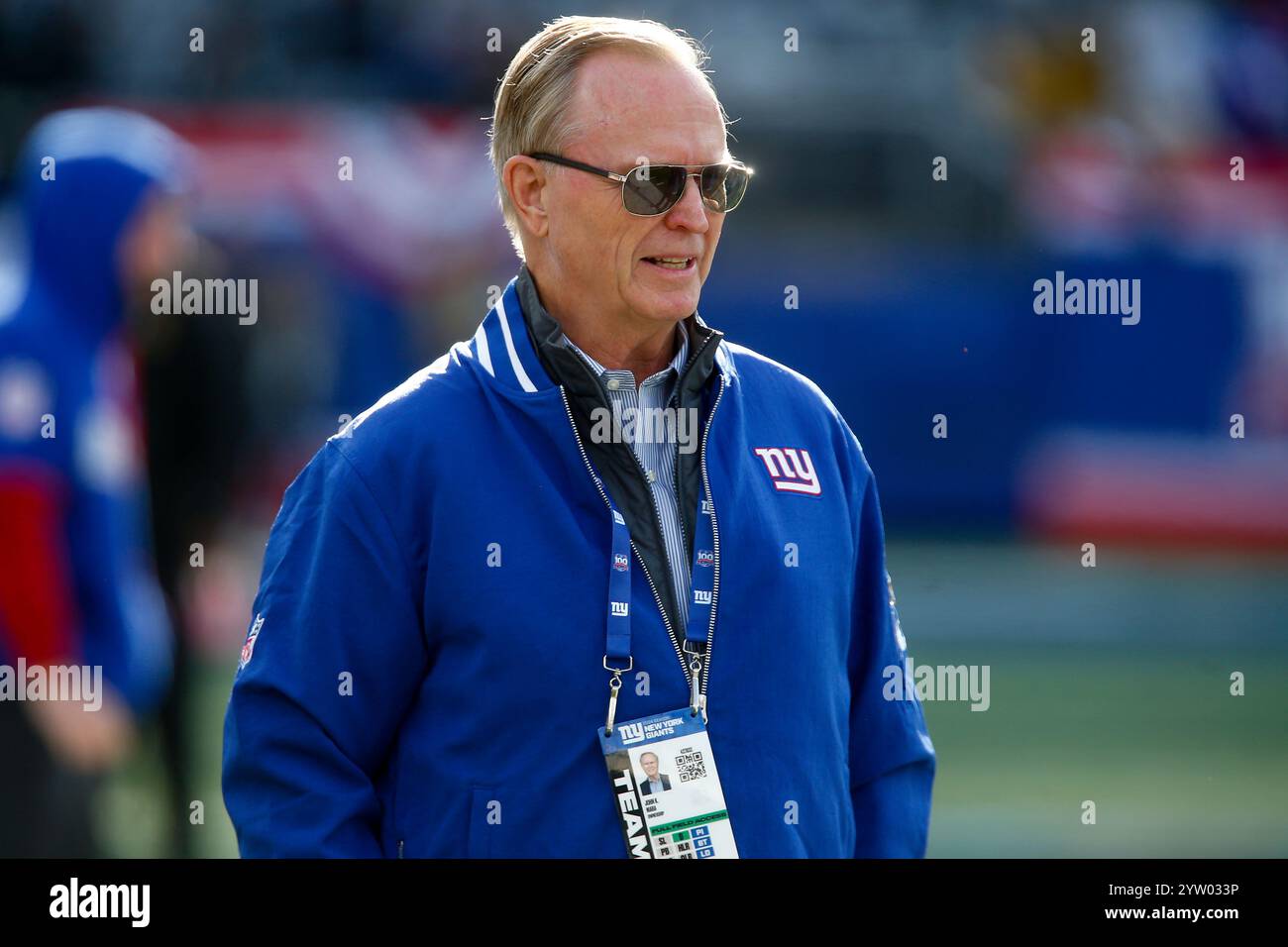 New York Giants owner John Mara walks on the field before an NFL ...