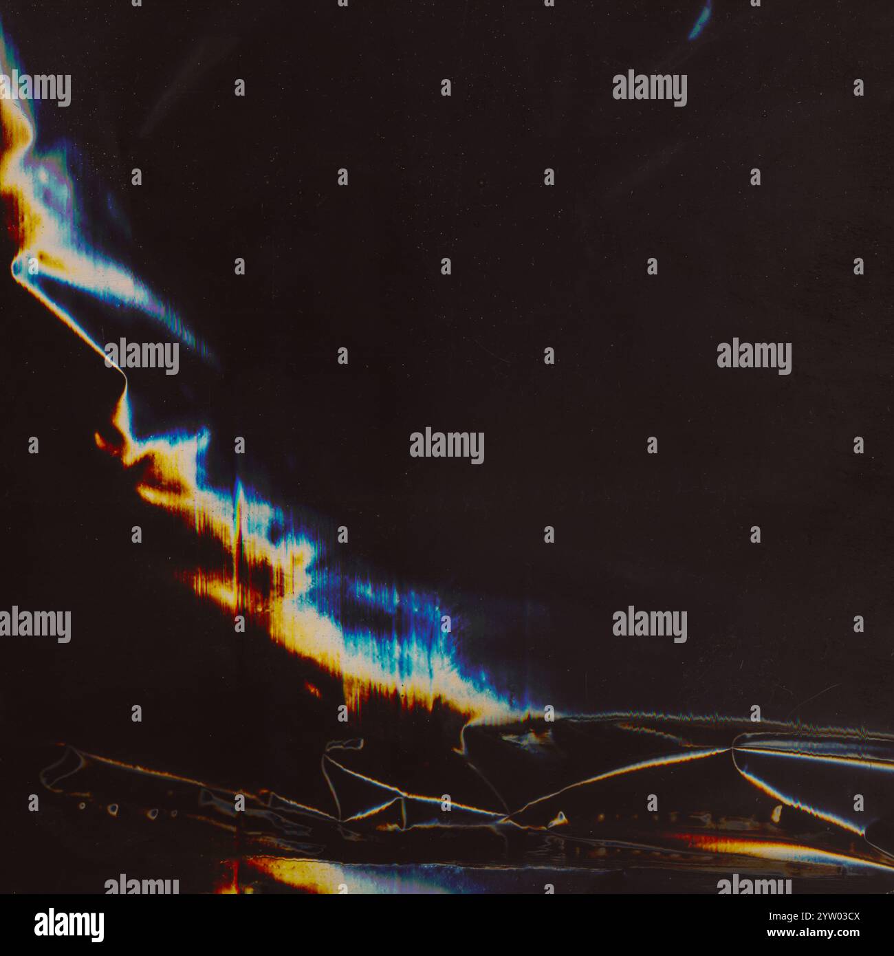 Dust scratch texture. Distortion glitch. Old film overlay. Blue orange ...