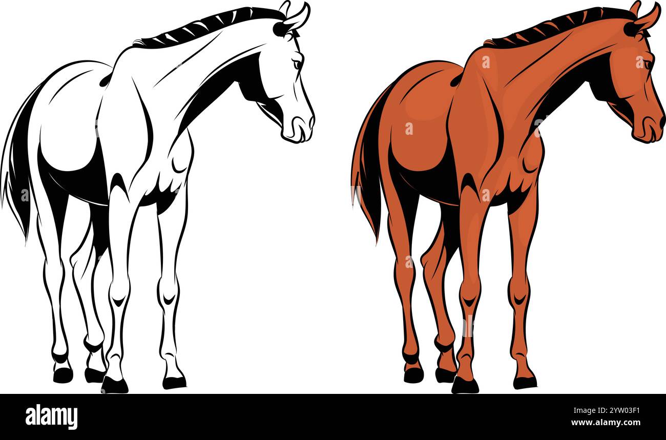 Realistic horse hi-res stock photography and images - Alamy