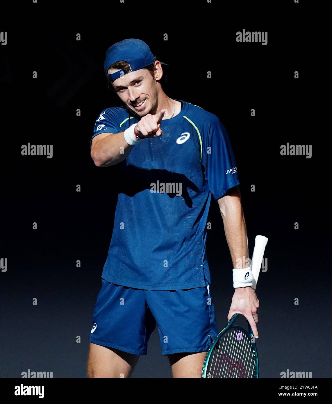 Australia's Alex de Minaur celebrates after winning the UTS London 2024 ...