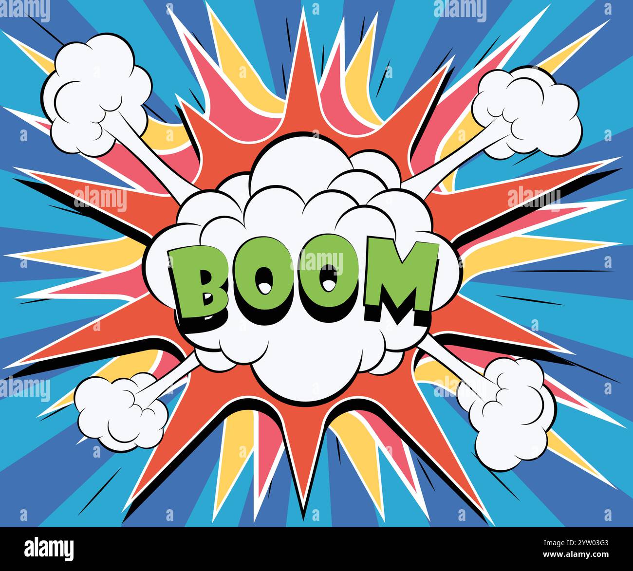 Banner boom speech bubble Stock Vector Images - Alamy