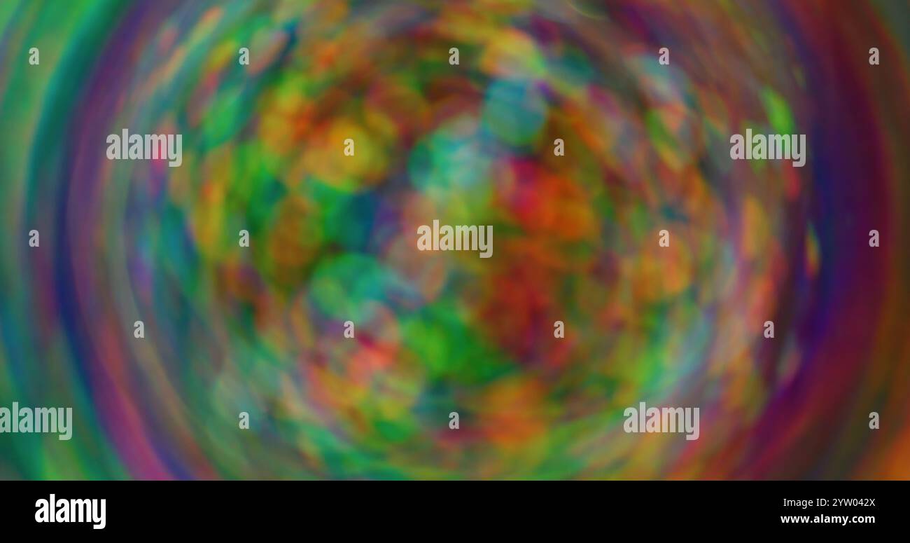 Colorful flickering. Blurred light glare. Defocused leak green yellow ...