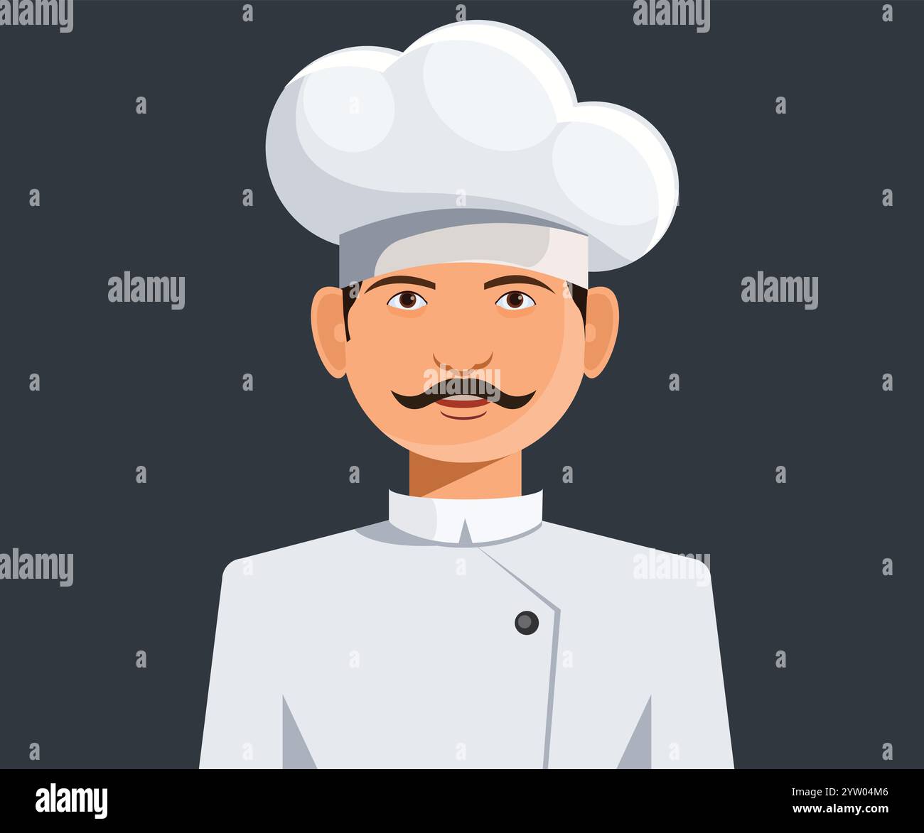 Happy cafe staff portrait Stock Vector Images - Alamy
