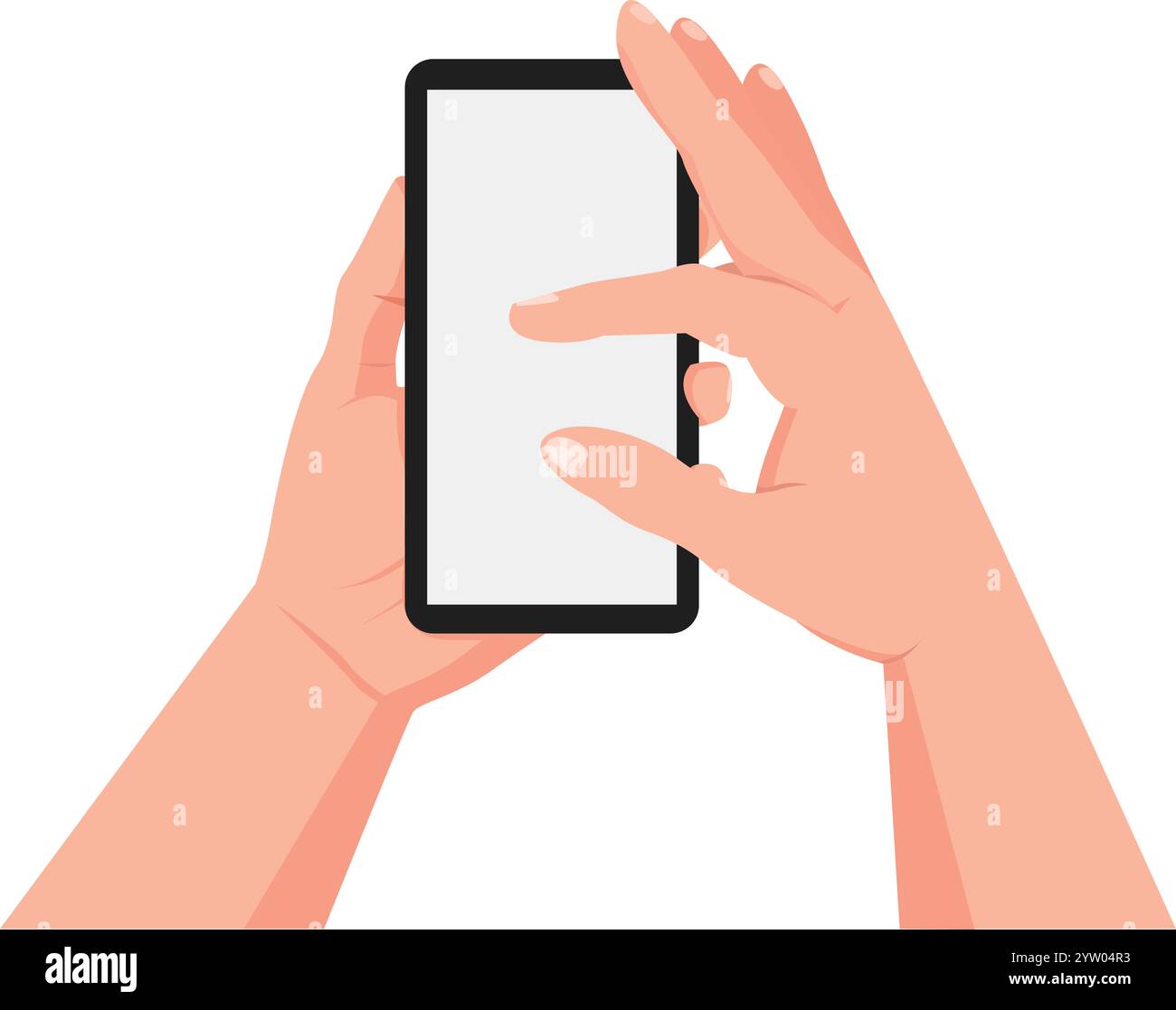 Woman laptop touchpad phone Stock Vector Images - Alamy