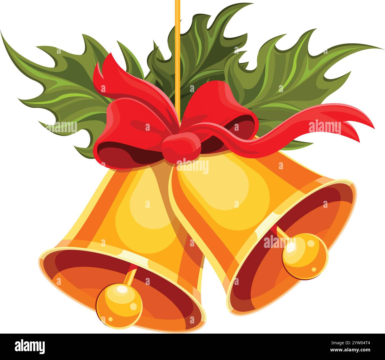 Golden ribbon bow round Stock Vector Images - Alamy