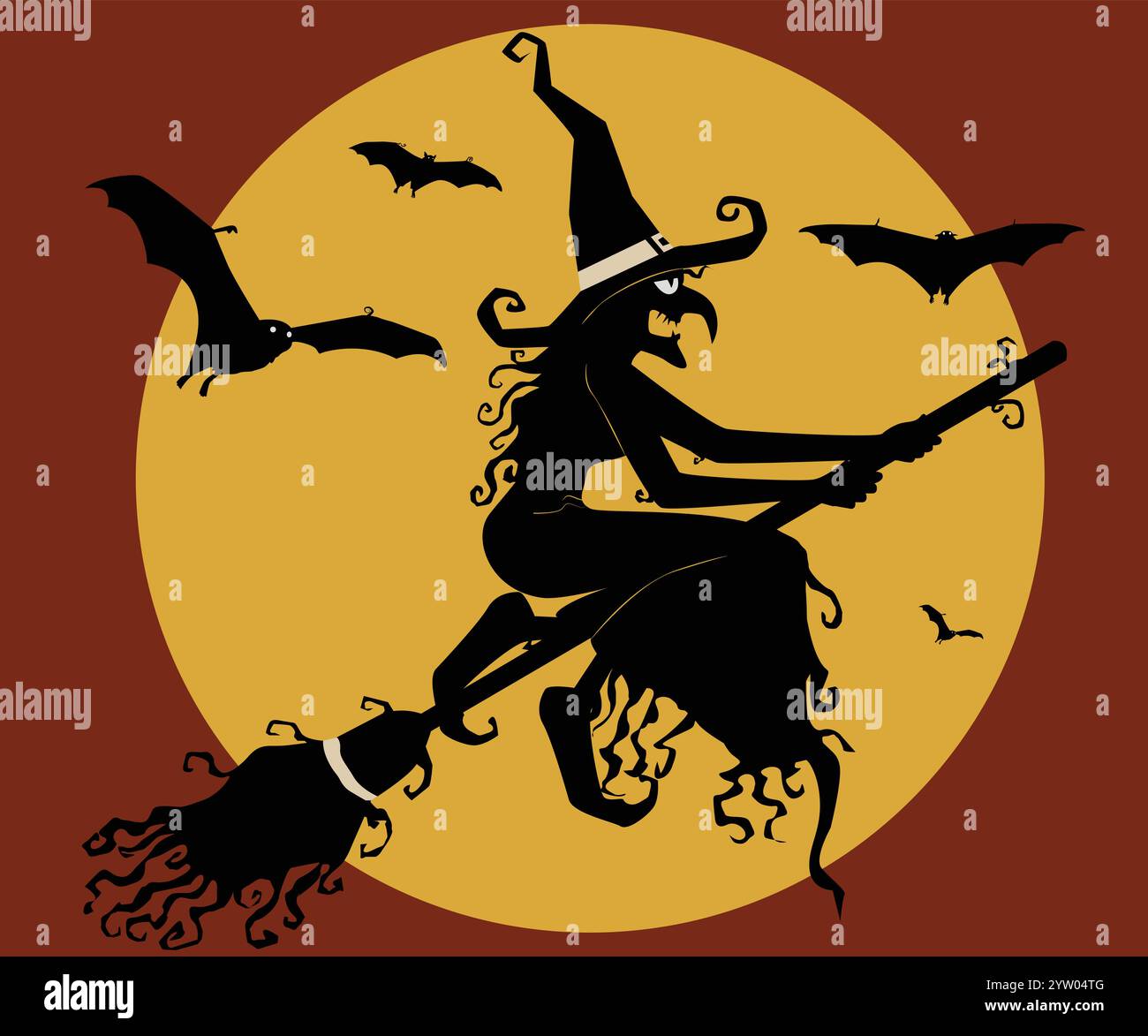 Woman with bats Stock Vector Images - Alamy