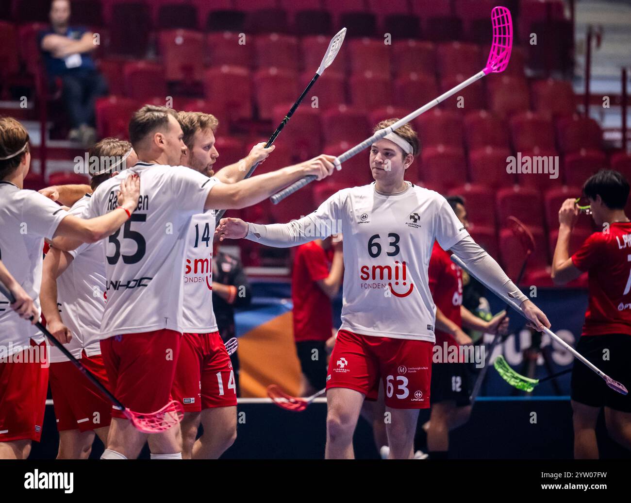 Malmo, Sweden. 8th Dec 2024.MALMÖ 2024-12-08 Danish cheer after a goal ...