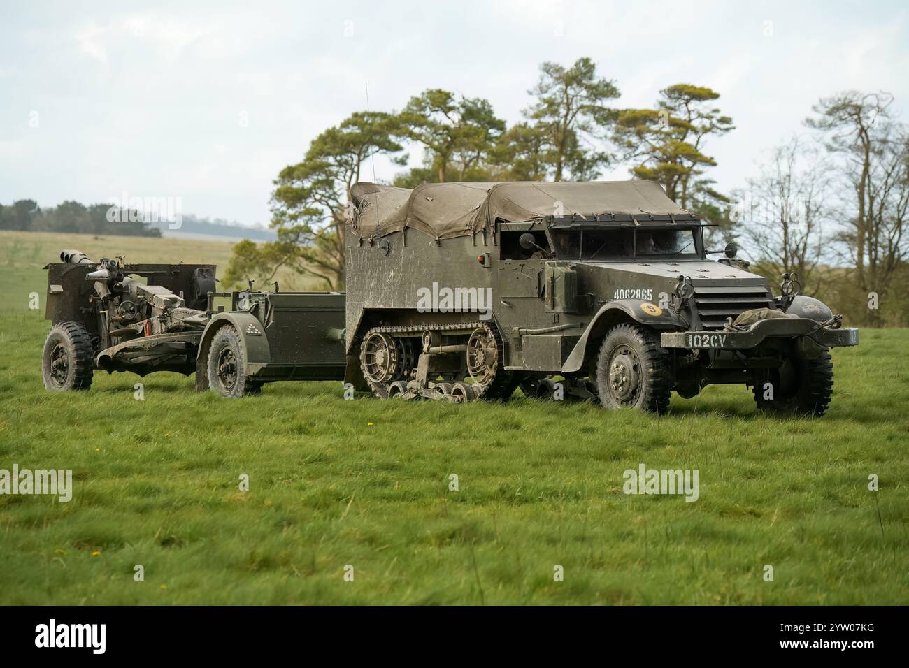 Enthusiasts meeting with working and restored vintage WW2 military ...