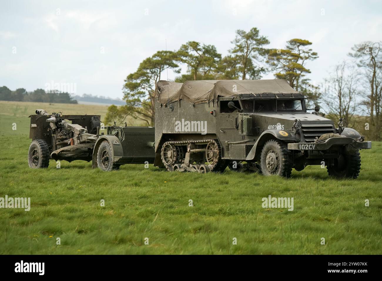 Enthusiasts meeting with working and restored vintage WW2 military ...