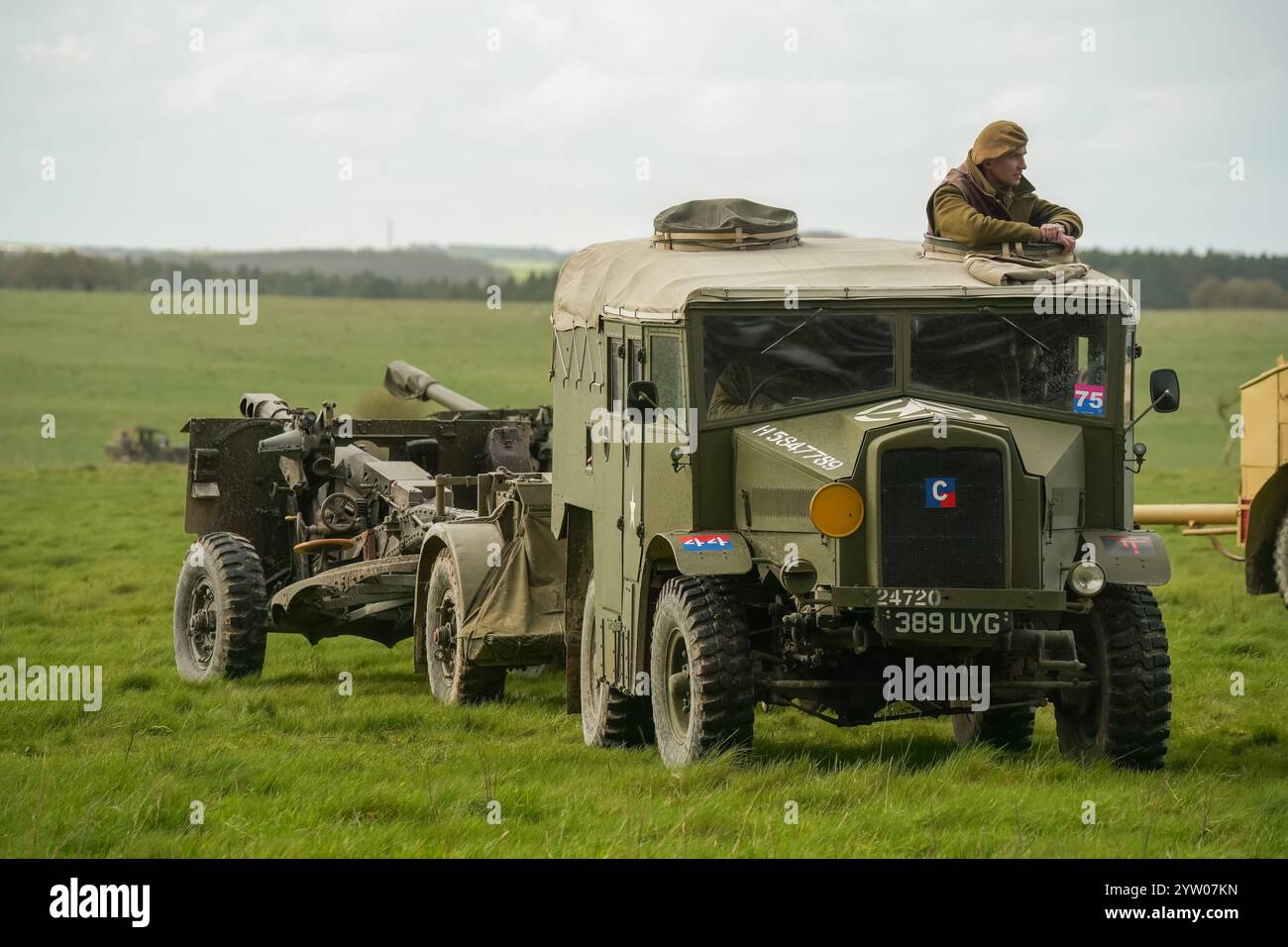 Enthusiasts meeting with working and restored vintage WW2 military ...