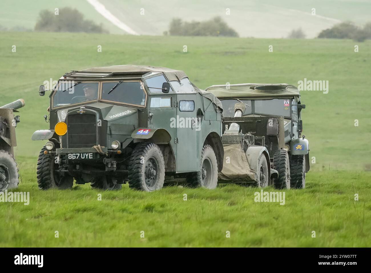 Enthusiasts meeting with working and restored vintage WW2 military ...