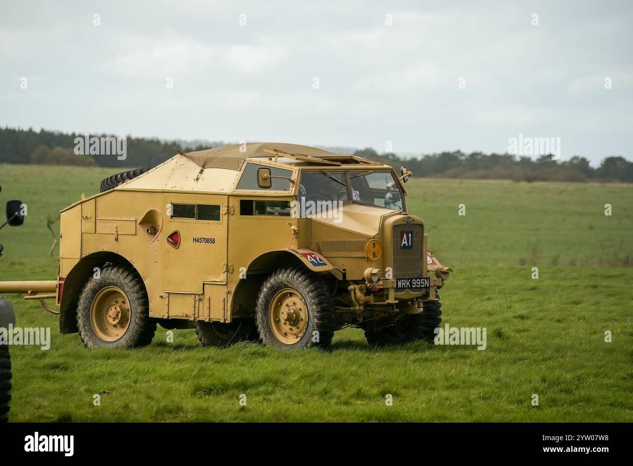 Enthusiasts meeting with working and restored vintage WW2 military ...