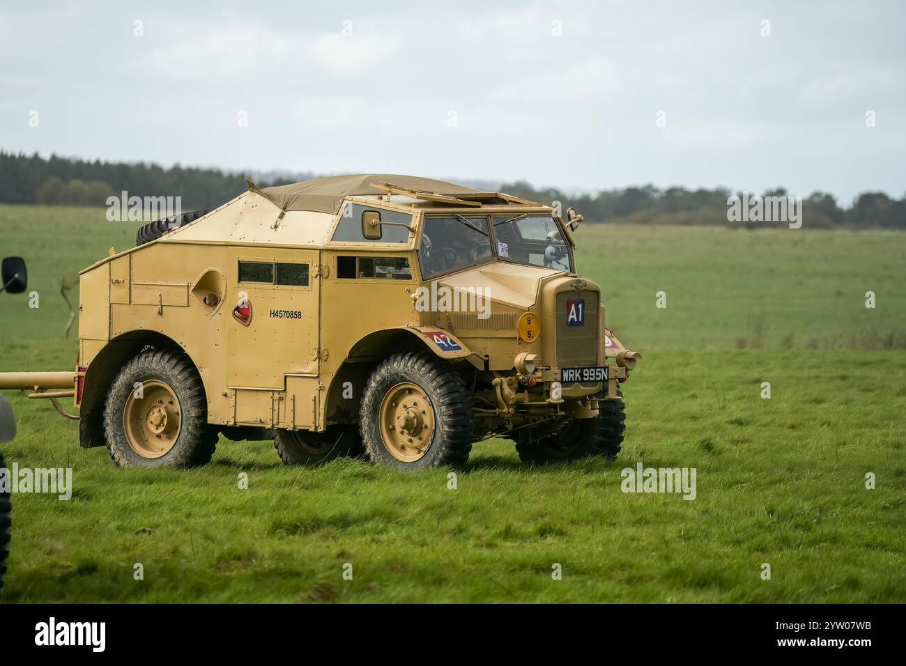 Enthusiasts meeting with working and restored vintage WW2 military ...