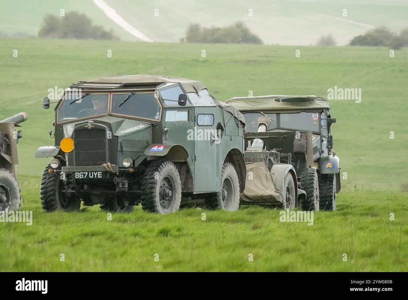 Enthusiasts meeting with working and restored vintage WW2 military ...