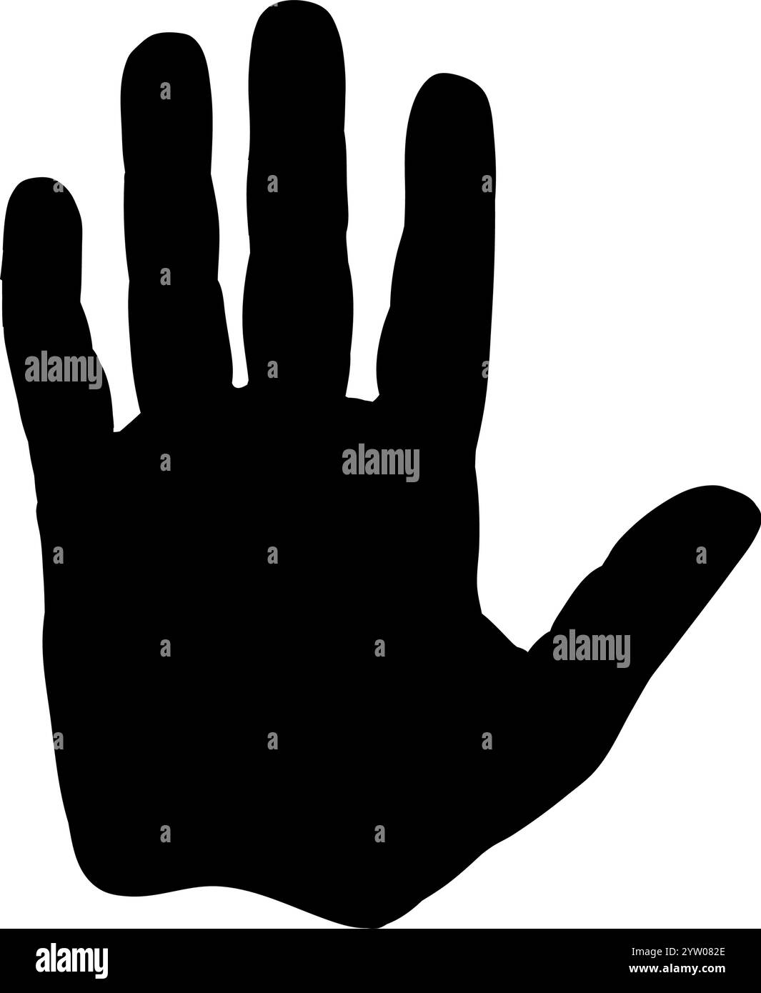 Black hand silhouette, Handprint Stock Vector Image & Art - Alamy