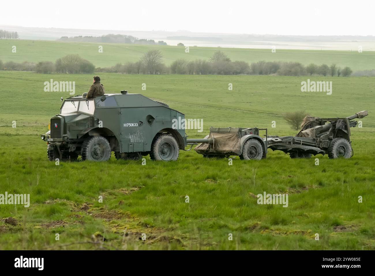 Enthusiasts meeting with working and restored vintage WW2 military ...