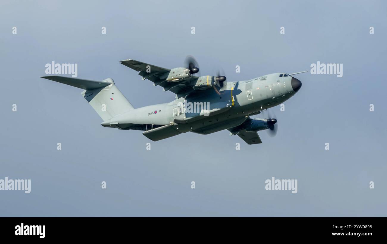 RAF Royal Air Force Airbus C.1 A400M Atlas military cargo plane on a ...