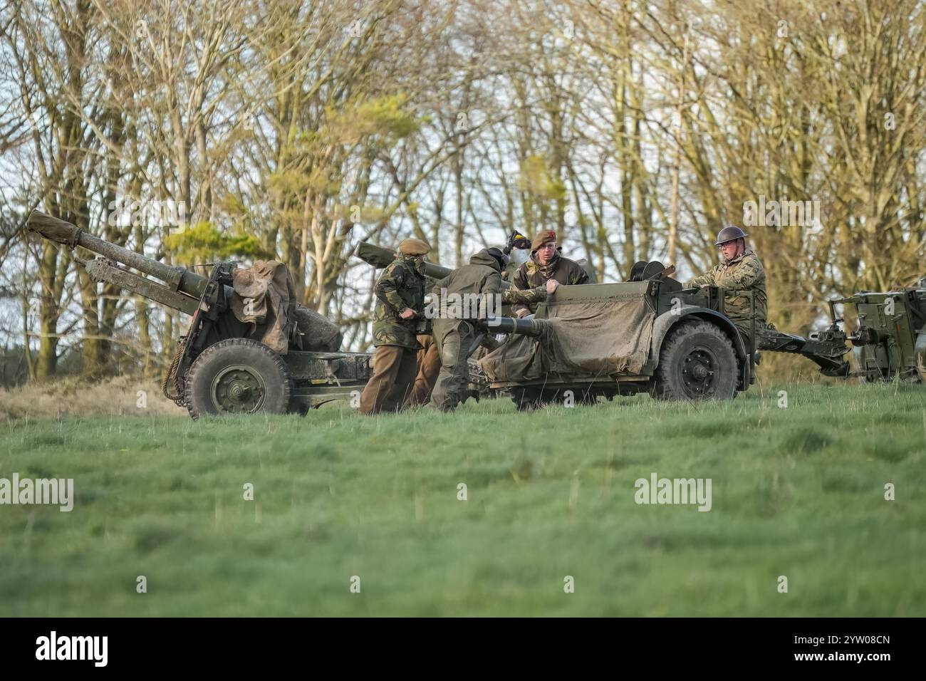 Enthusiasts meeting with working and restored vintage WW2 military ...