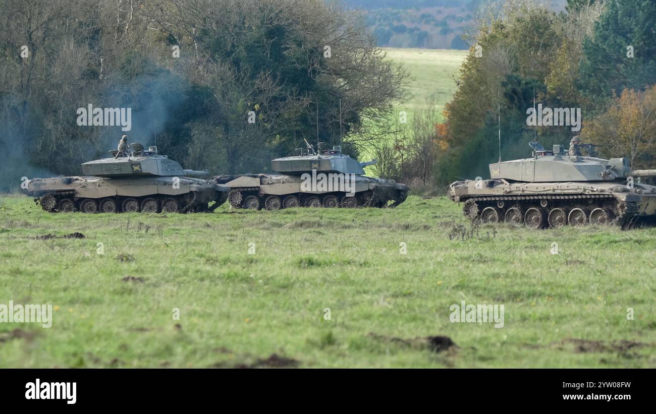 a troop of british army challenger ii 2 FV4034 main battle tanks in ...
