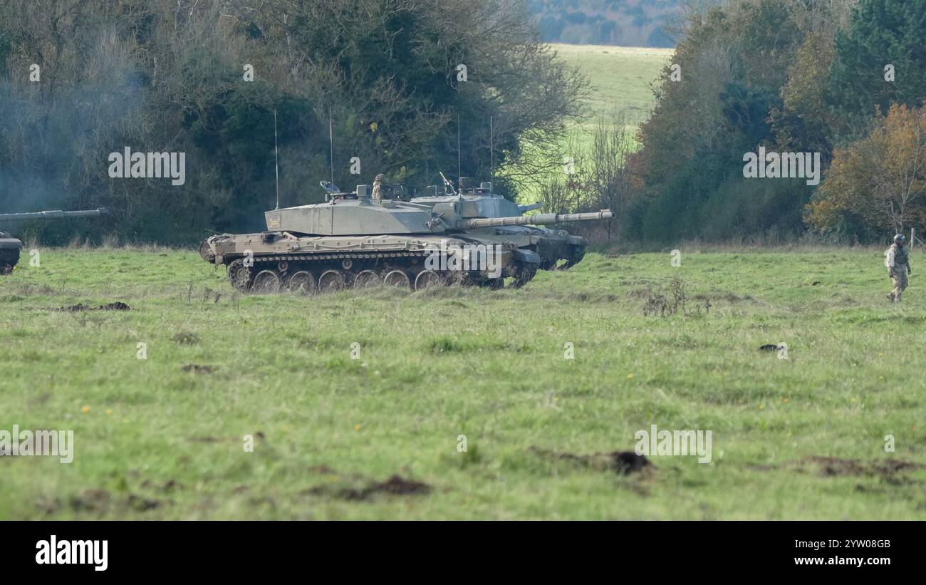 a troop of british army challenger ii 2 FV4034 main battle tanks in ...