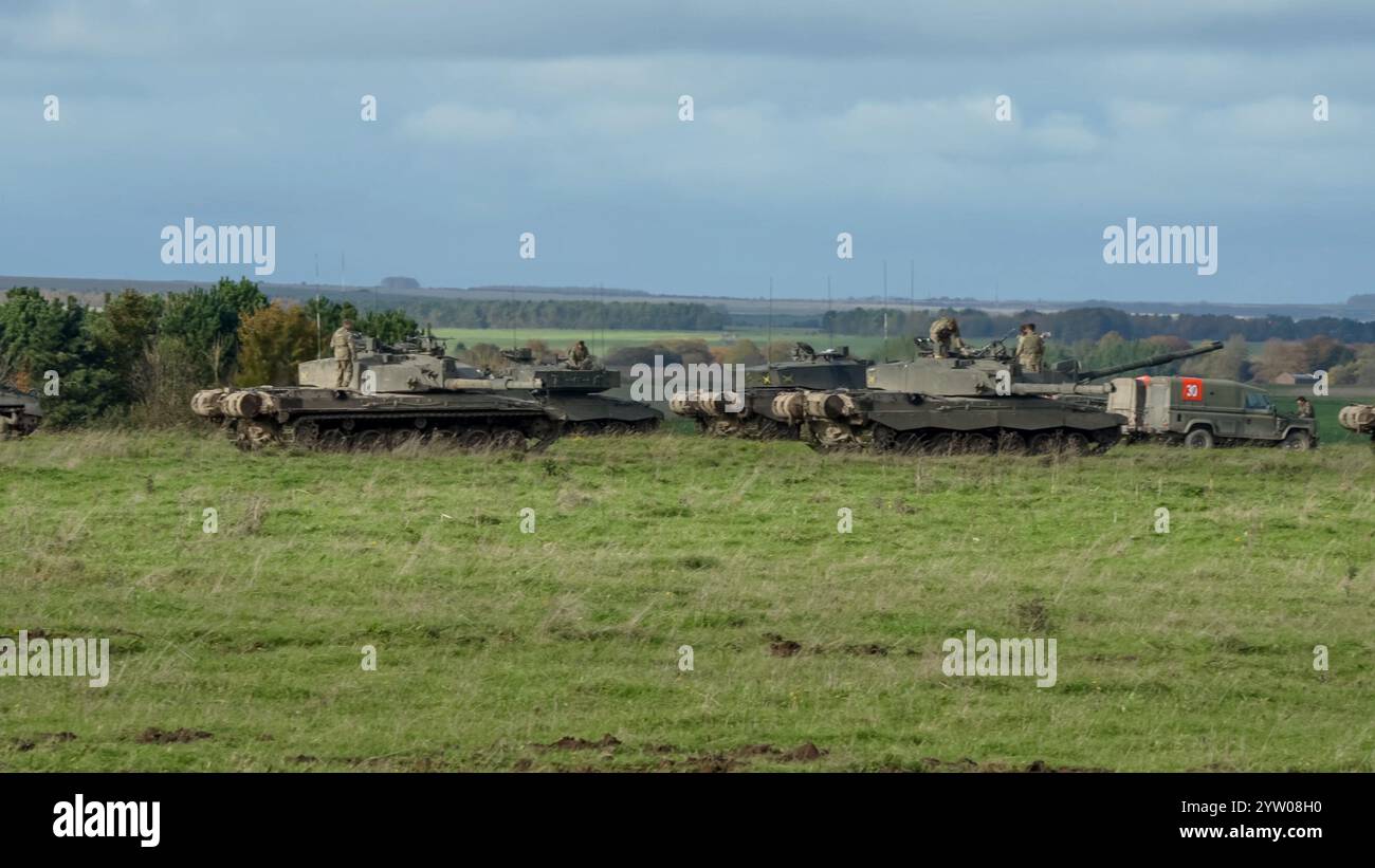 a troop of british army challenger ii 2 FV4034 main battle tanks in ...