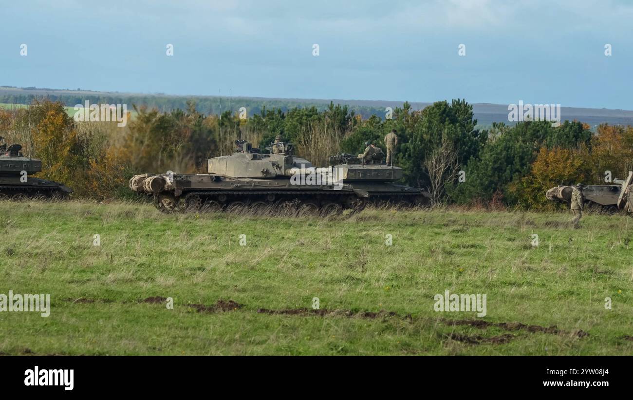 a troop of british army challenger ii 2 FV4034 main battle tanks in ...