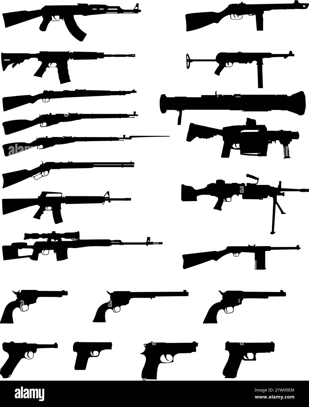 Gun guns weapon weapons military Cut Out Stock Images & Pictures - Alamy