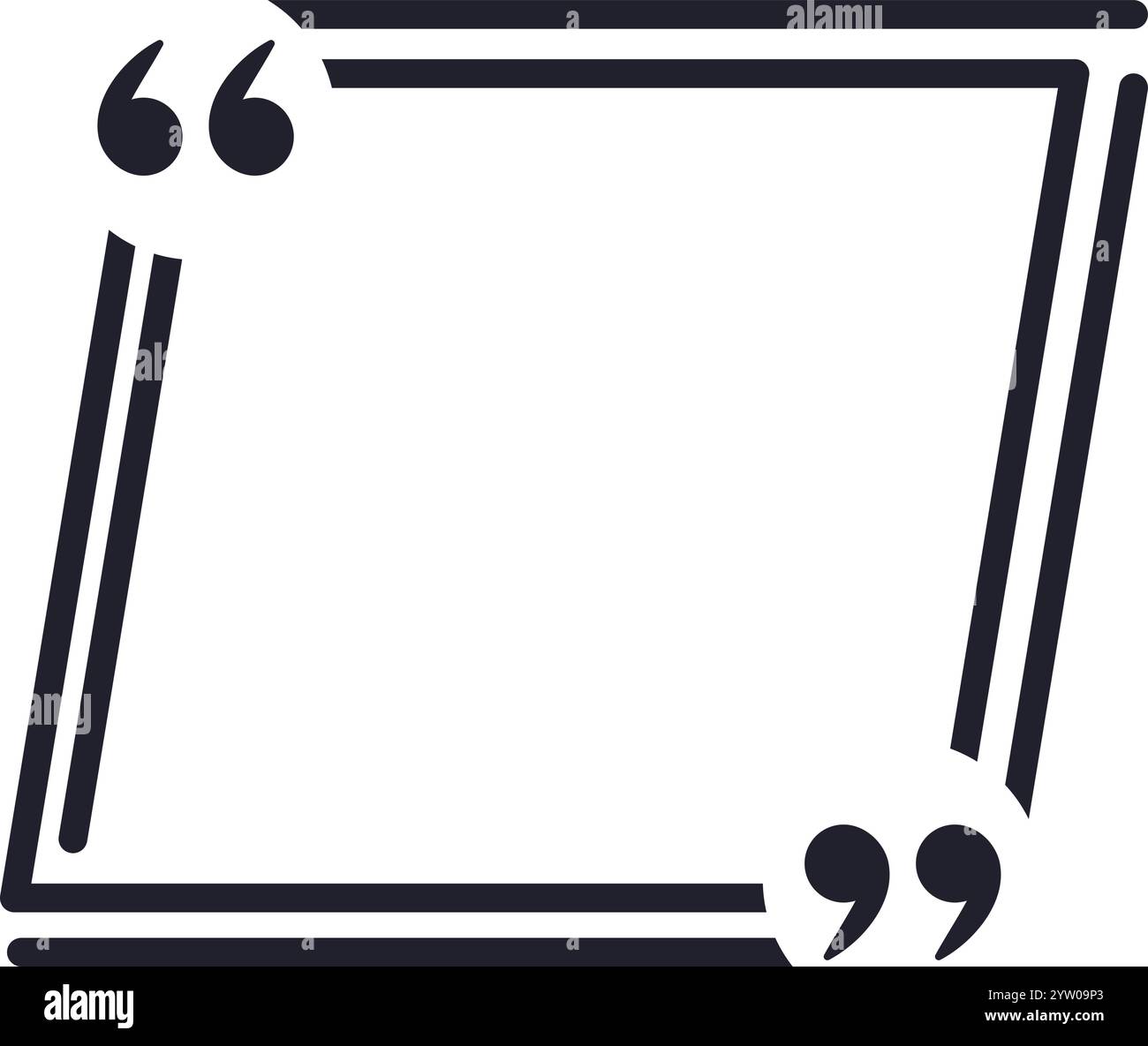 Quote frame with double lines is designed to draw attention to ...