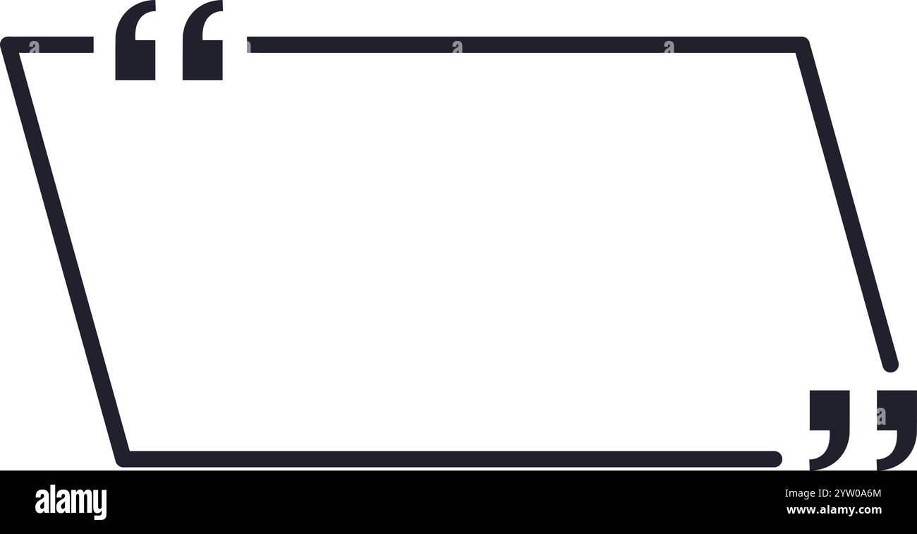 Empty quote frame is waiting to be filled with a text message, quote or ...