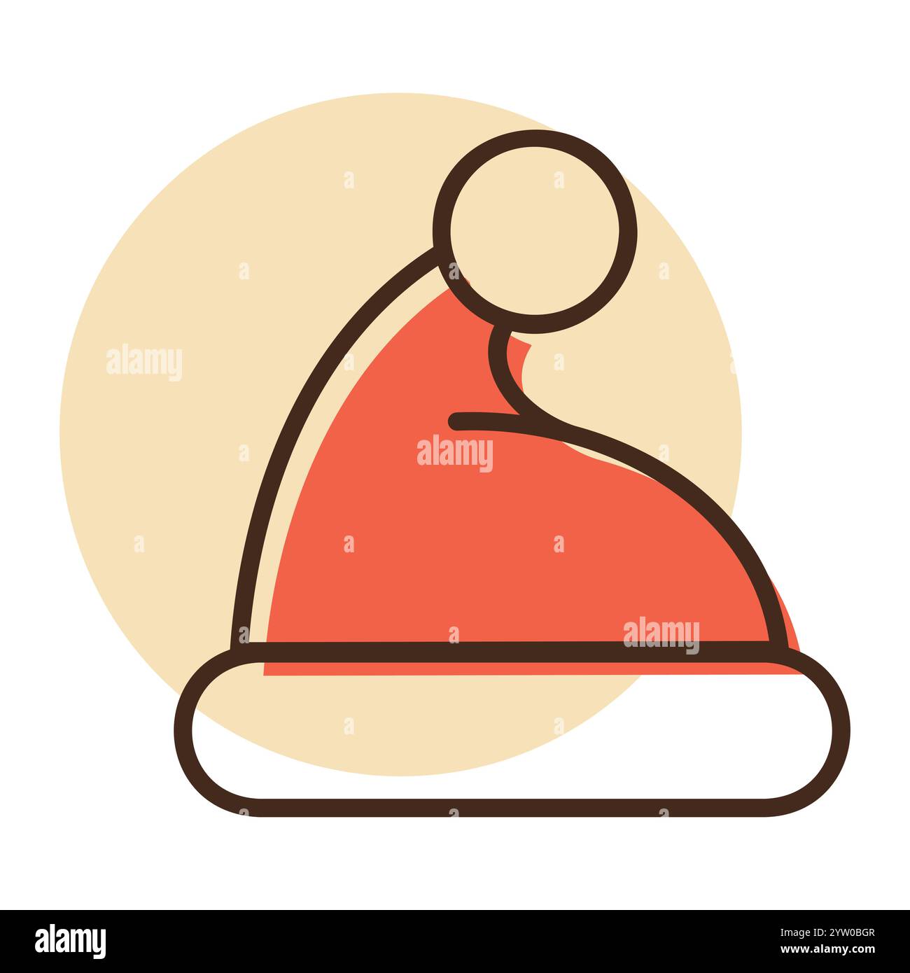 Santa Claus hat vector icon. Winter sign. Graph symbol for event and ...