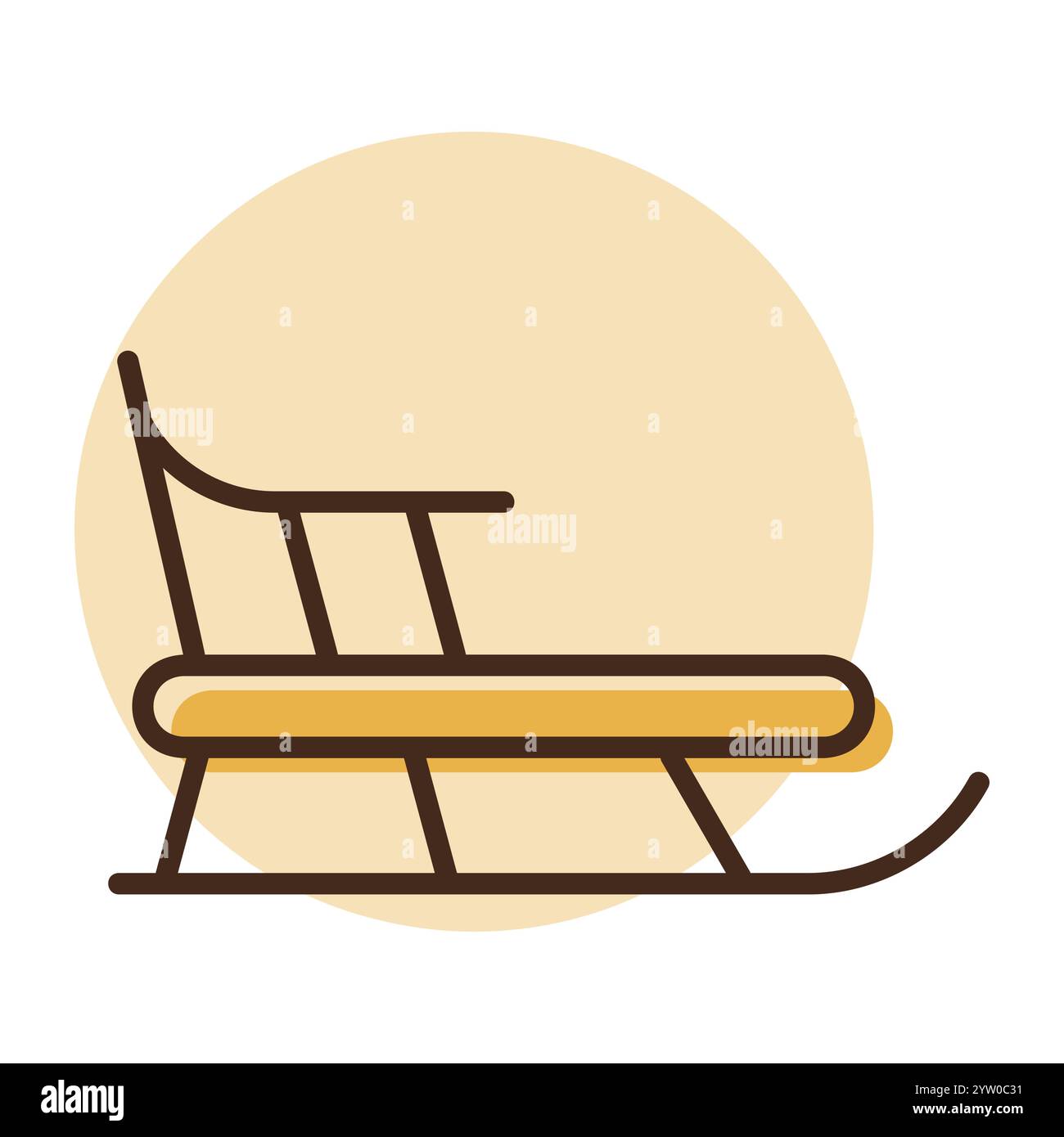 Winter sled vector icon. Winter sign. Graph symbol for event and ...