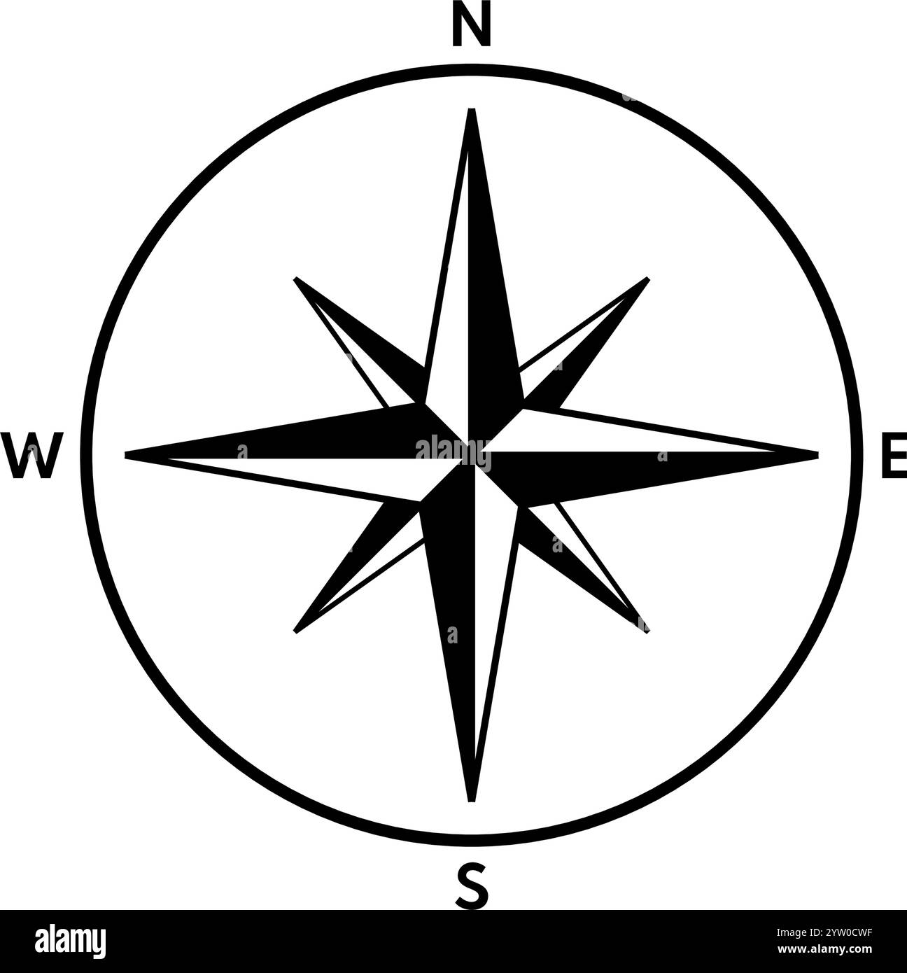 Illustration compass star map hi-res stock photography and images - Alamy