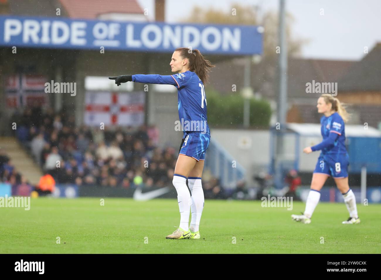 London, UK. 08th Dec, 2024. Nathalie Bjorn (14 Chelsea) during the WSL ...