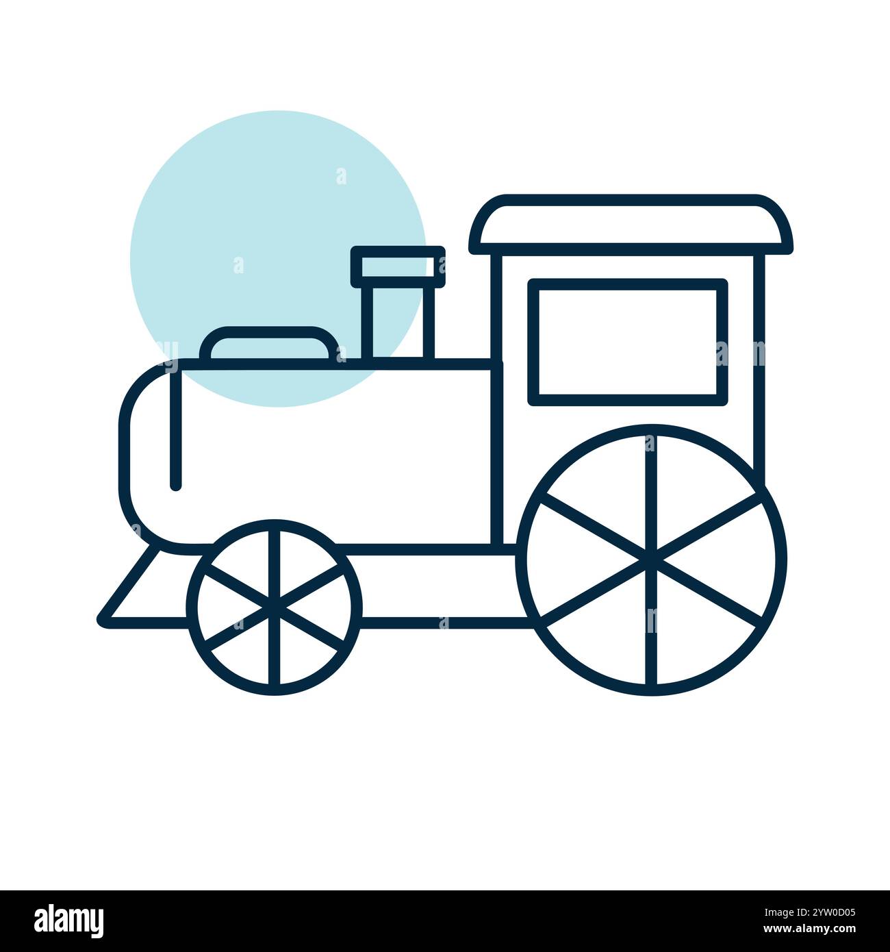 Vintage steam locomotive vector icon. Children's railway transport sign ...