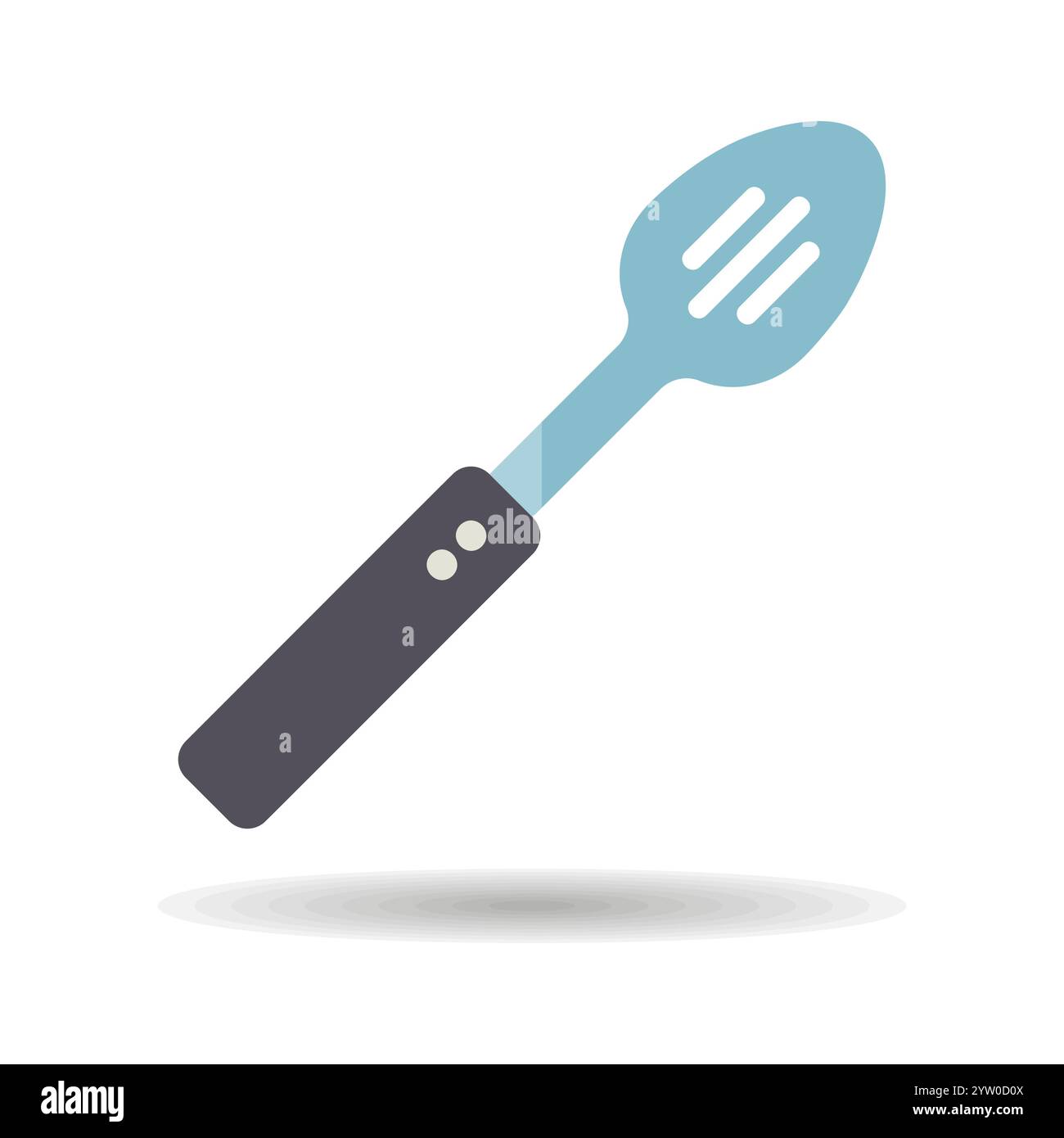 Spoon for draining vector isolated icon. Kitchen appliances. Graph ...