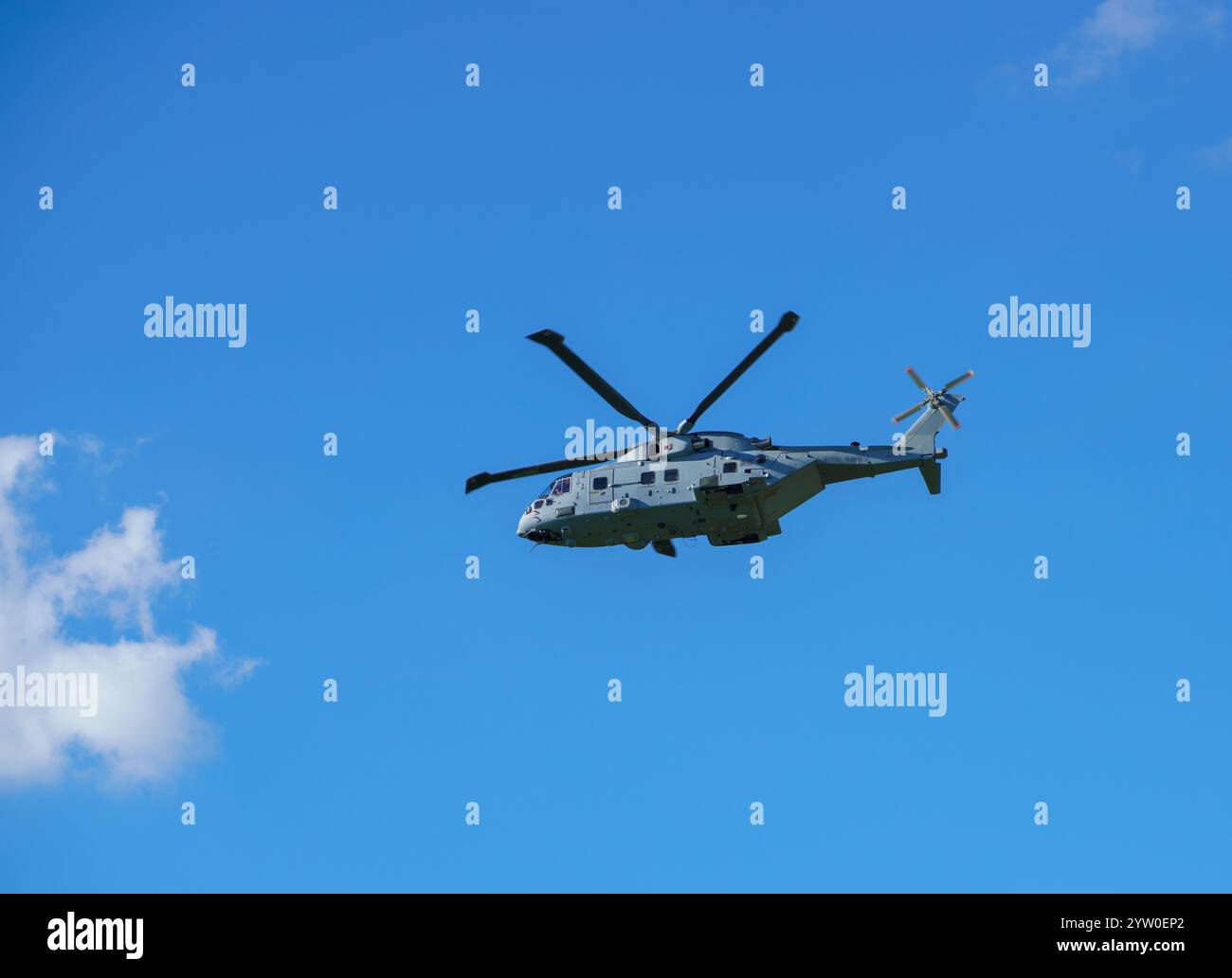 British Royal Navy AgustaWestland Merlin HM.2 AW101 helicopter on a ...