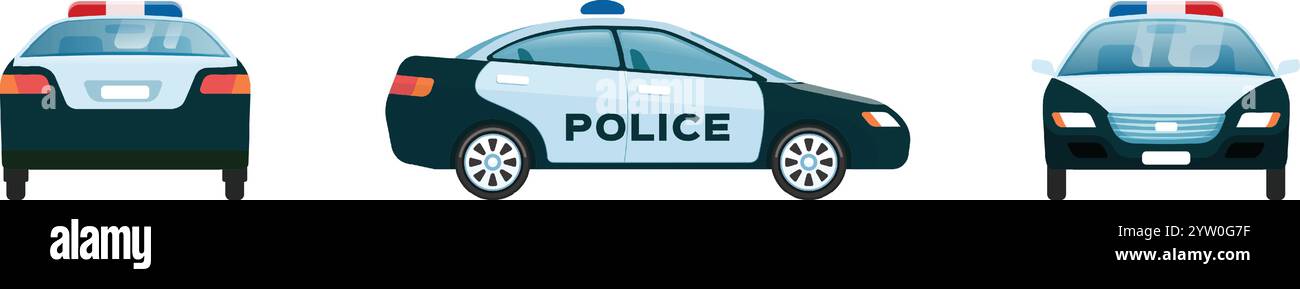 Emergency vehicle flashing lights on Stock Vector Images - Alamy