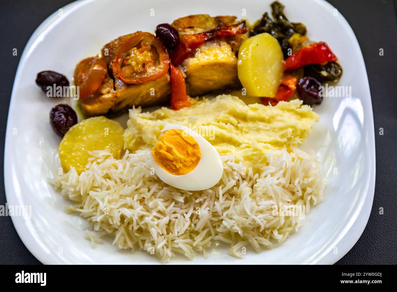 Traditional cod recipe prepared in the classic style Stock Photo - Alamy