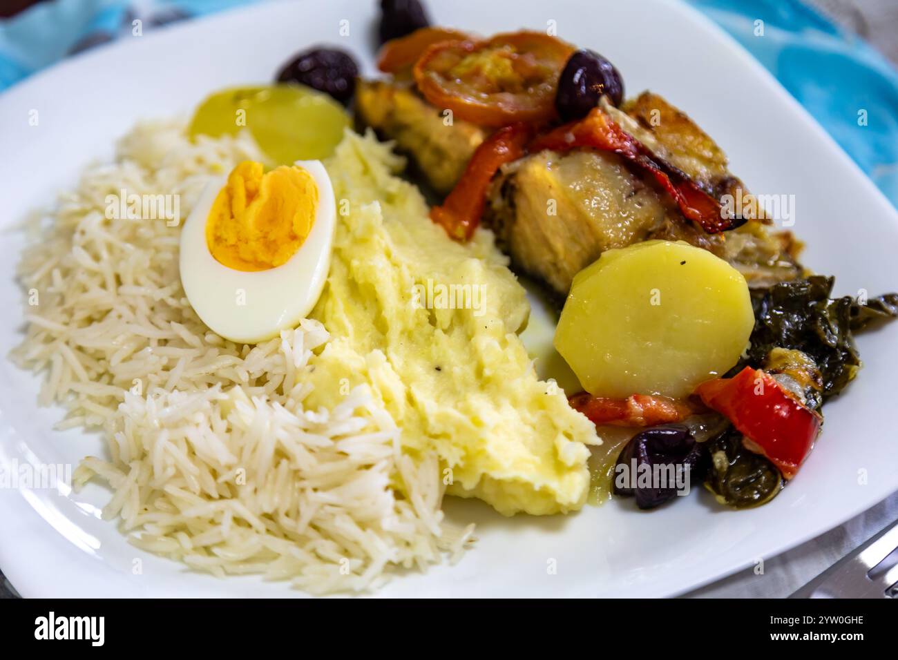 Traditional cod recipe prepared in the classic style Stock Photo - Alamy