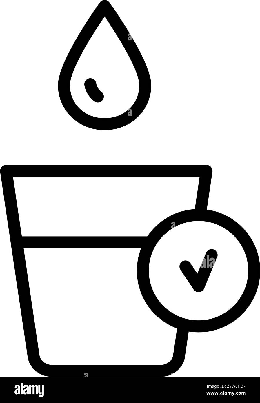 Water linear icon. Filtration process. Osmosis and desalination ...